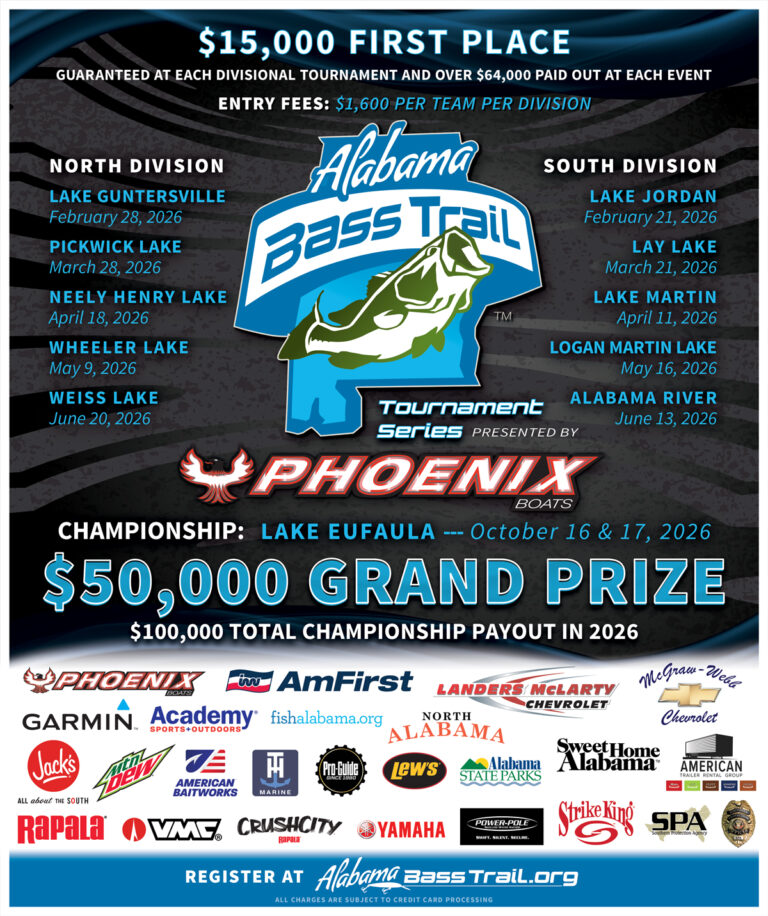 2026 Alabama Bass Trail Tournament Series Announcement - Alabama Bass ...